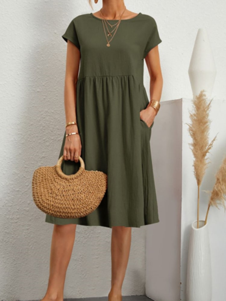 Vestido Feminino Curto Modelo Casual Grécia